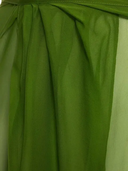 Christopher Esber Silk Chiffon Long Wrap Skirt