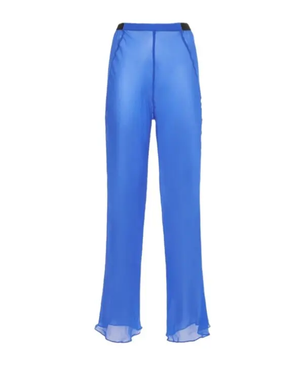 Christopher Esber Silk Chiffon Sheer Wide Leg Pants