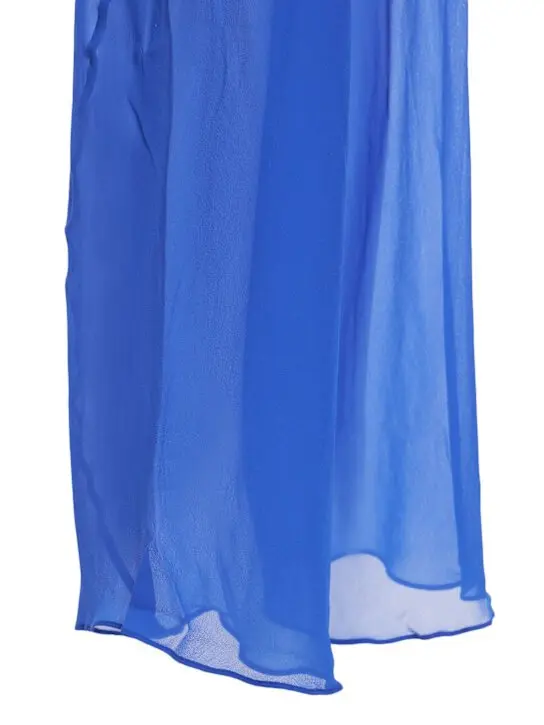 Christopher Esber Silk Chiffon Sheer Wide Leg Pants