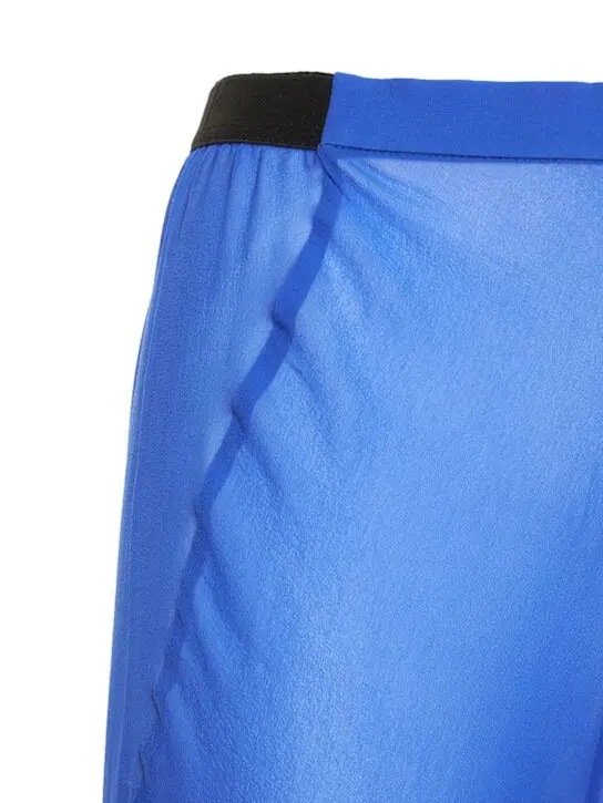 Christopher Esber Silk Chiffon Sheer Wide Leg Pants