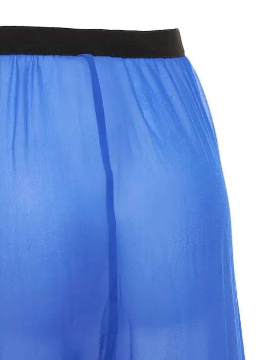Christopher Esber Silk Chiffon Sheer Wide Leg Pants