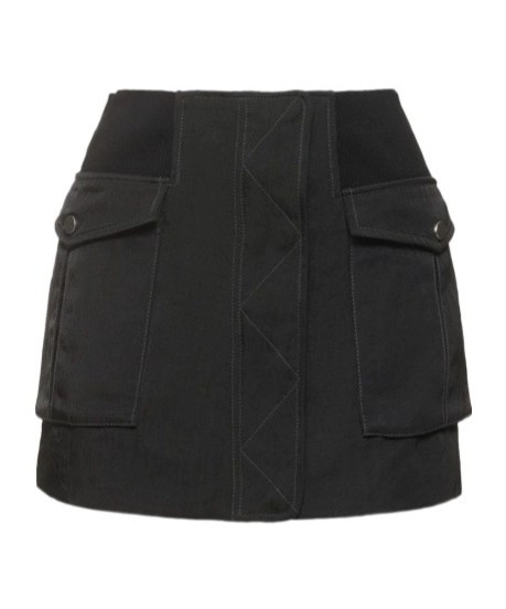 DION LEE Nylon Twill Cargo Bomber Mini Skirt