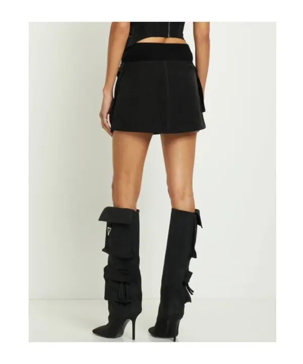 DION LEE Nylon Twill Cargo Bomber Mini Skirt