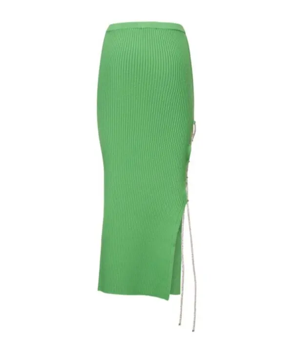 Giuseppe Di Morabito Embellished Wool Knit Midi Skirt - Green