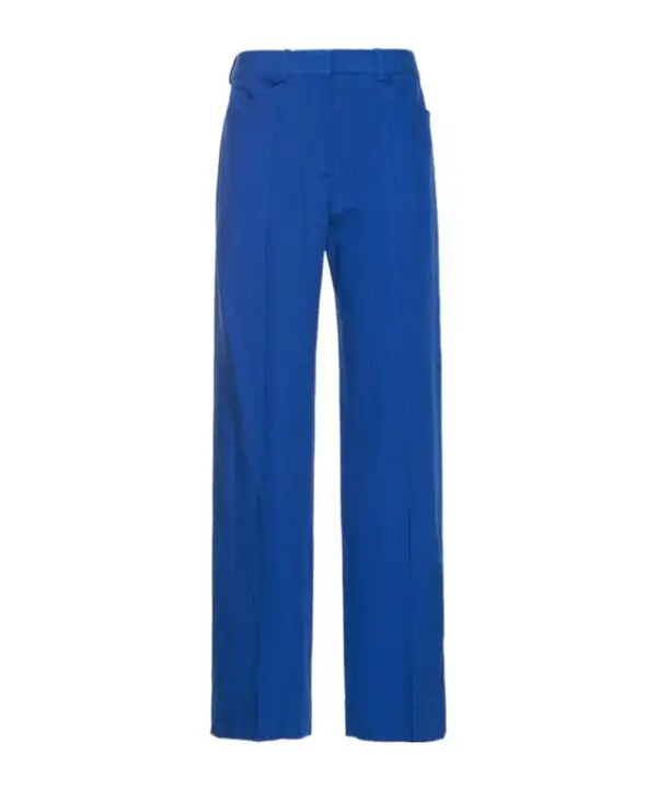Victoria Beckham Straight Leg Stretch Viscose Trousers
