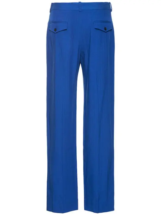 Victoria Beckham Straight Leg Stretch Viscose Trousers