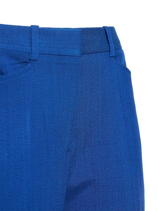 Victoria Beckham Straight Leg Stretch Viscose Trousers