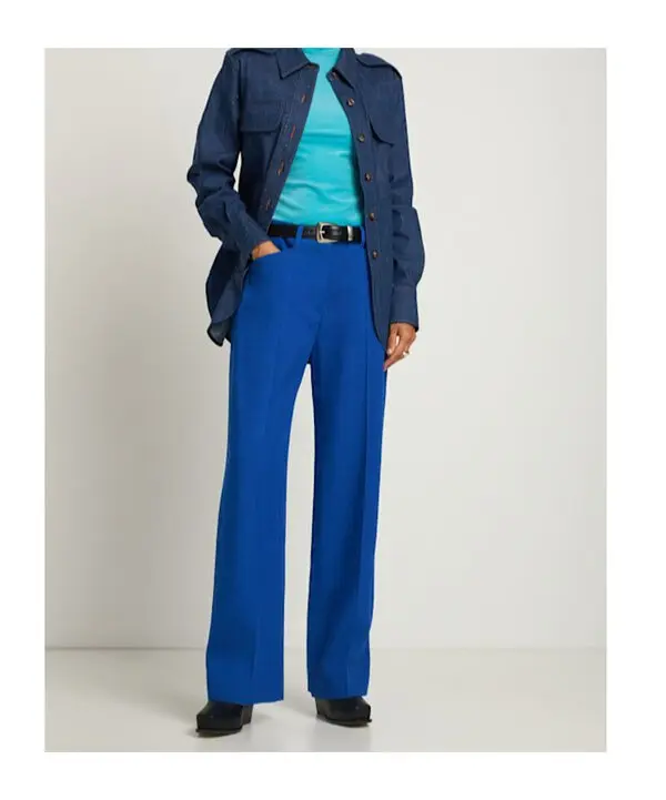 Victoria Beckham Straight Leg Stretch Viscose Trousers