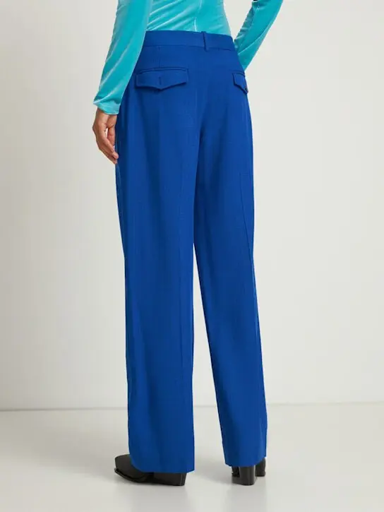 Victoria Beckham Straight Leg Stretch Viscose Trousers