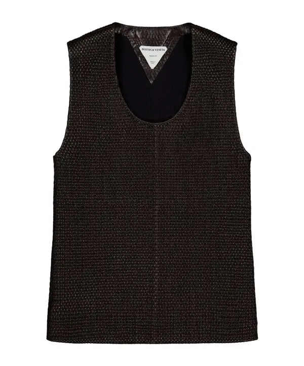 Bottega Veneta Leather Tailored Fit Jacket