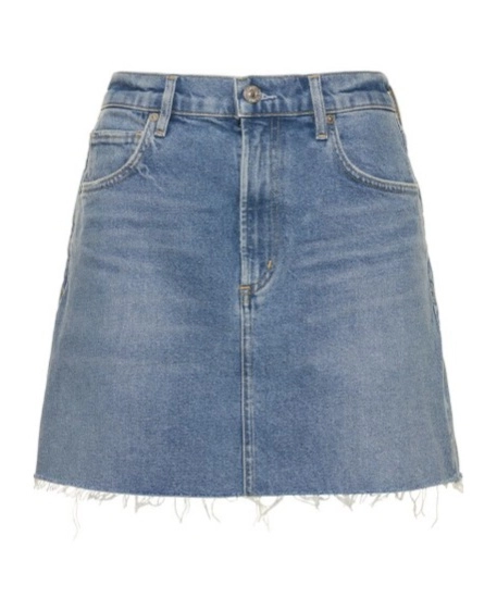 Citizens Of Humanity Beatnik Cotton Denim Mini Skirt - Blue