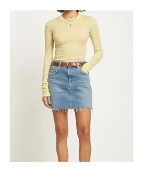 Citizens Of Humanity Beatnik Cotton Denim Mini Skirt
