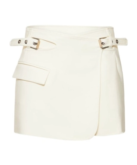 DION LEE Compact Wool Blend Interlock Mini Skirt