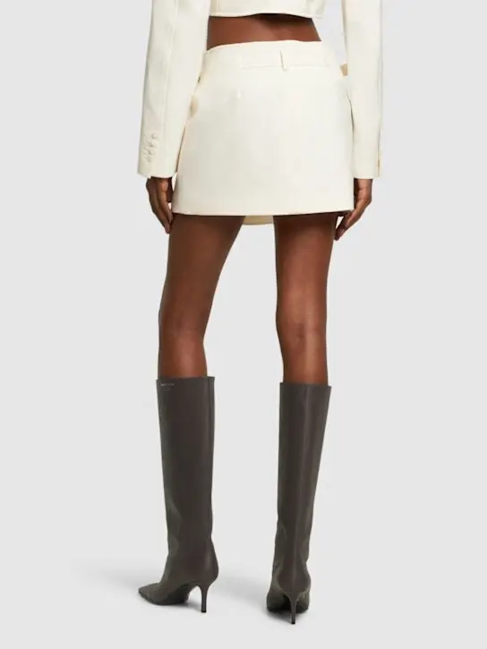 DION LEE Compact Wool Blend Interlock Mini Skirt