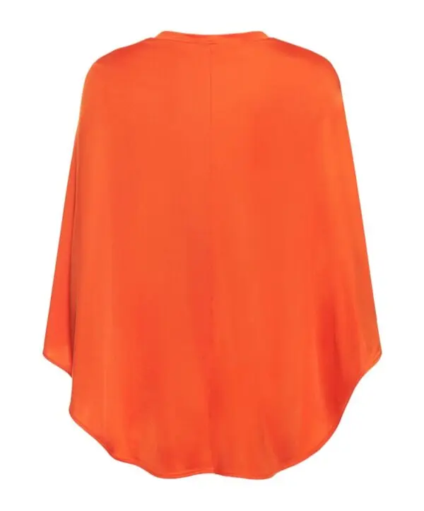 Stella McCartney Draped Fluid Viscose Satin Cape Top