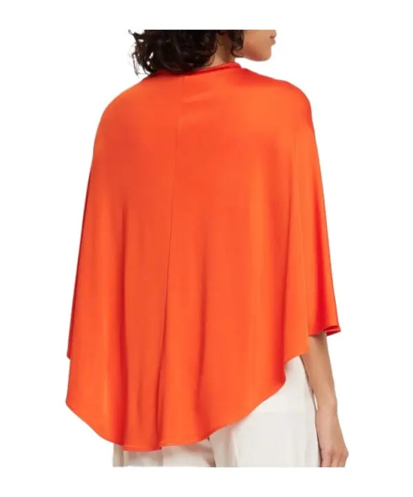 Stella McCartney Draped Fluid Viscose Satin Cape Top