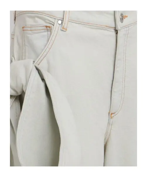 Blumarine Big Bow Cotton Jeans Grey 42 It