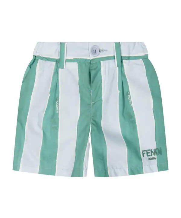Fendi Striped Shorts - White