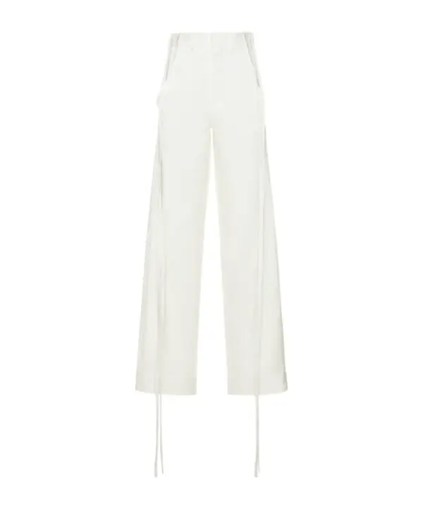 ANN DEMEULEMEESTER Waxed Cotton Wide Pants
