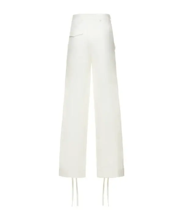ANN DEMEULEMEESTER Waxed Cotton Wide Pants