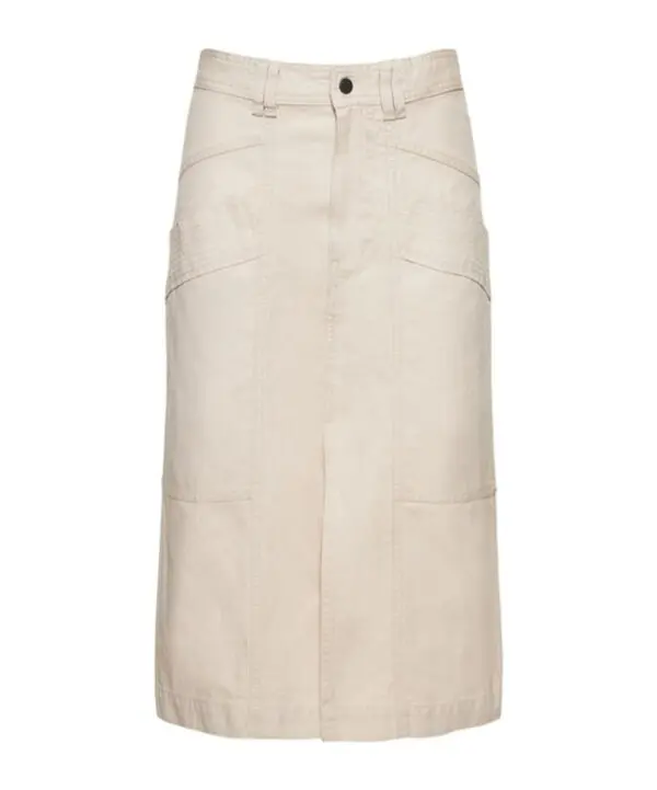 Isabel Marant Étoile Prime Cotton Trench Midi Skirt - White