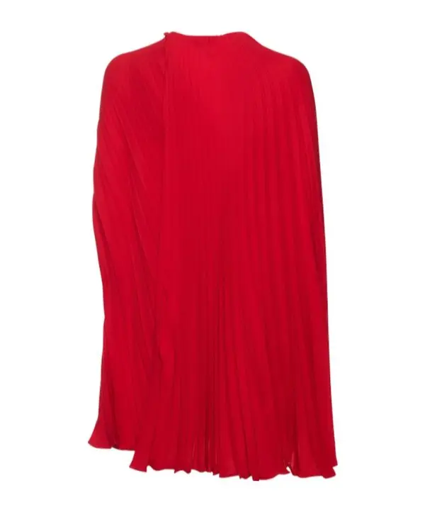 Valentino Garavani Diagonal Pleat Silk Georgette Mini Dress