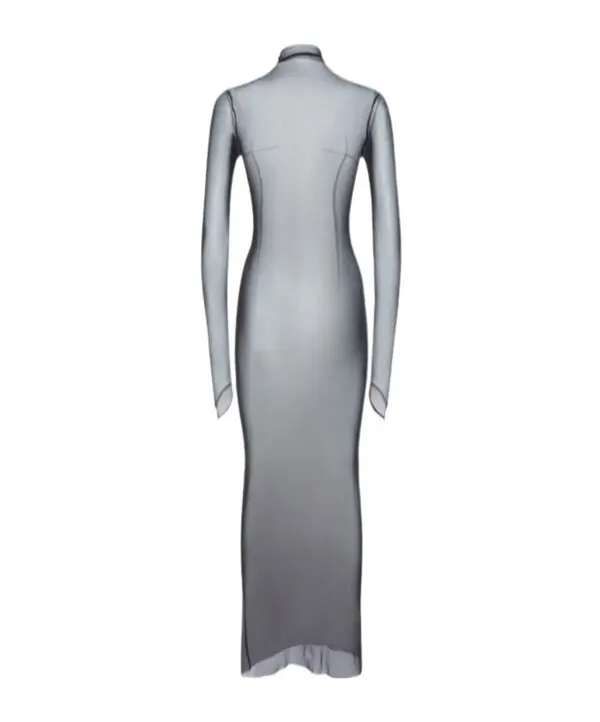ANN DEMEULEMEESTER Aris Long Sleeve Tulle Midi Dress