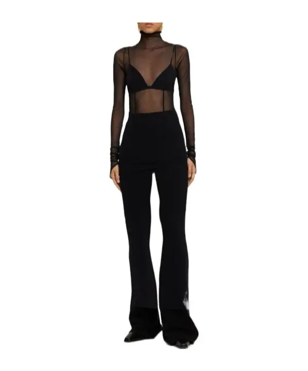 ANN DEMEULEMEESTER Aris Long Sleeve Tulle Midi Dress
