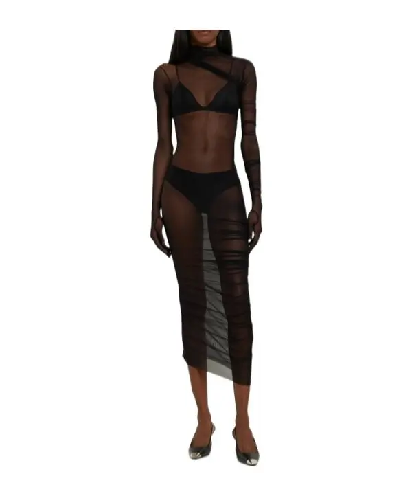 ANN DEMEULEMEESTER Ellie Tulle Midi Dress