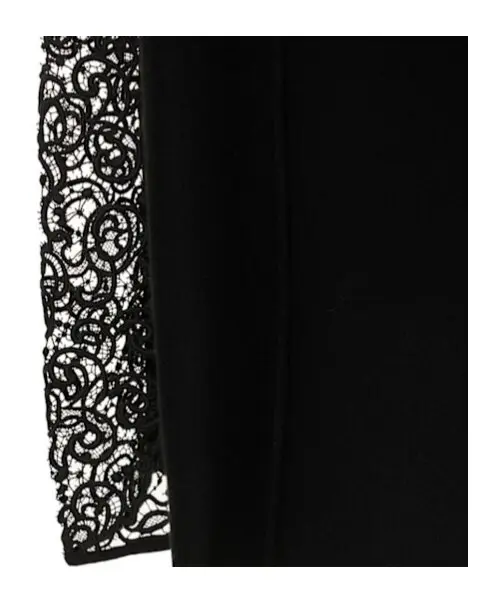 Gabriela Hearst Wool Knit Midi Skirt With Lace