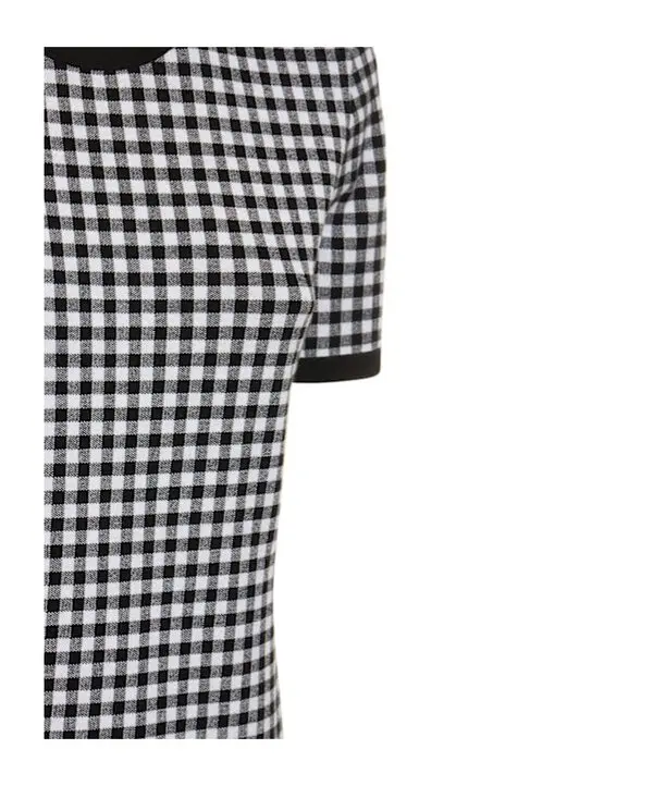 Michael Kors Viscose Blend Gingham Casual Top