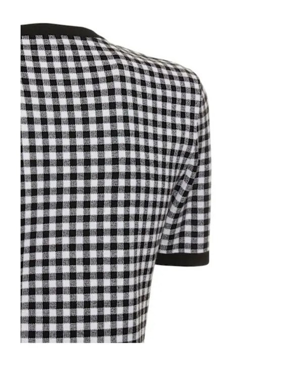 Michael Kors Viscose Blend Gingham Casual Top