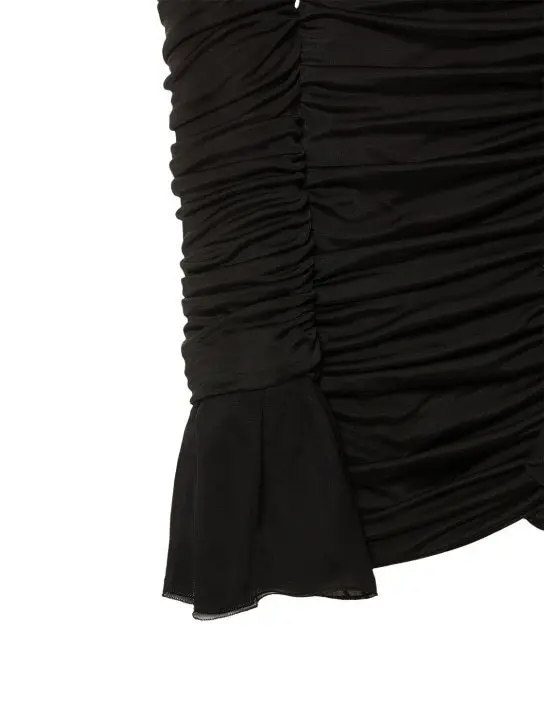 Blumarine Ruched Silk Mini Dress