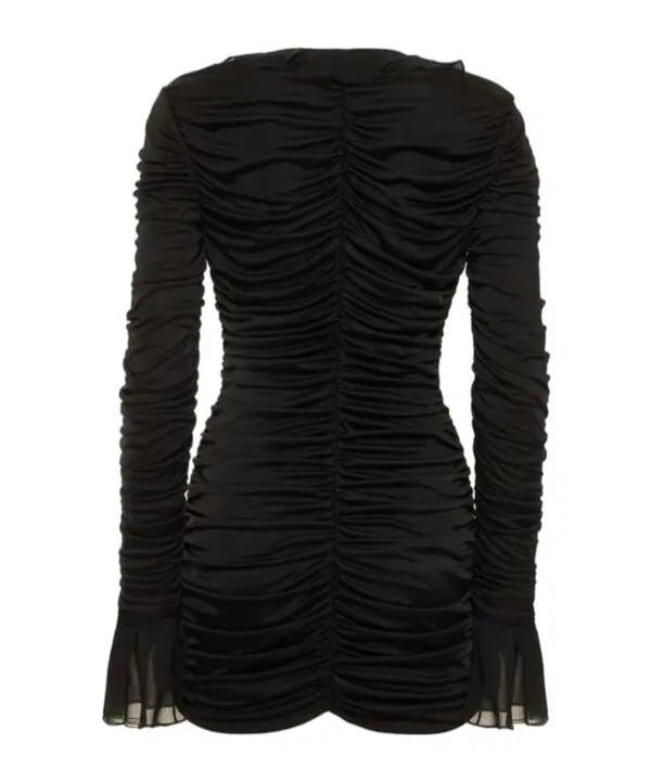 Blumarine Ruched Silk Mini Dress