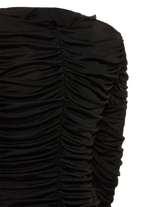 Blumarine Ruched Silk Mini Dress