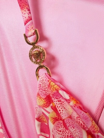 Versace Floral Jersey Midi Dress