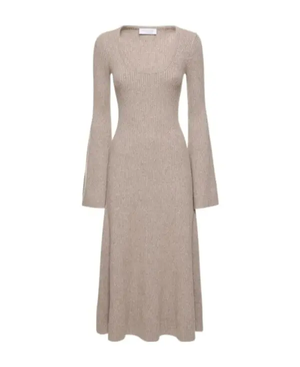 Michael Kors Cashmere Knitted Midi Sweater Dress