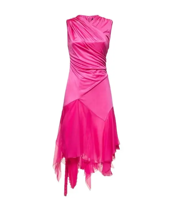Versace Plain Weave Mini Dress - Pink
