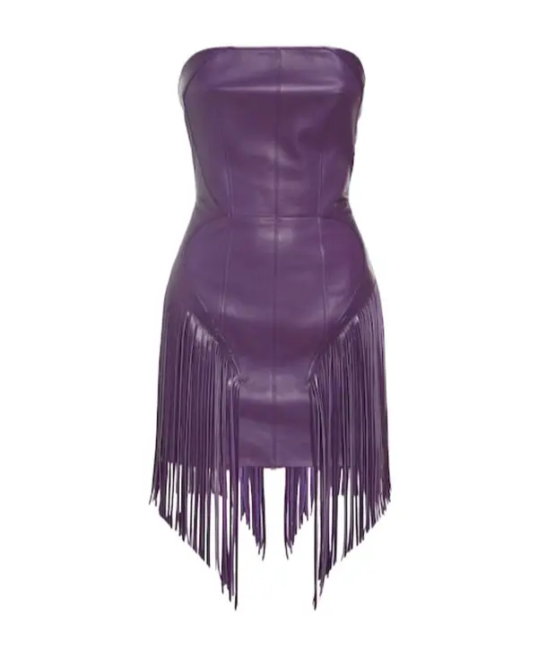 Versace Tassel Mini Dress - Purple