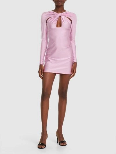 Coperni Hollowed-out Jersey Mini Dress