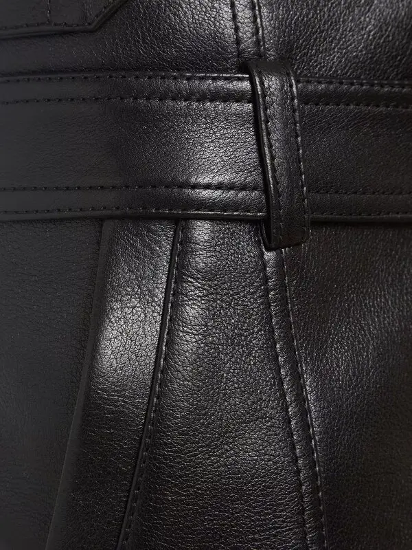 Versace Leather Mini Skirt