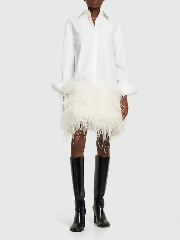 Valentino Garavani Feather Trimmed Dress
