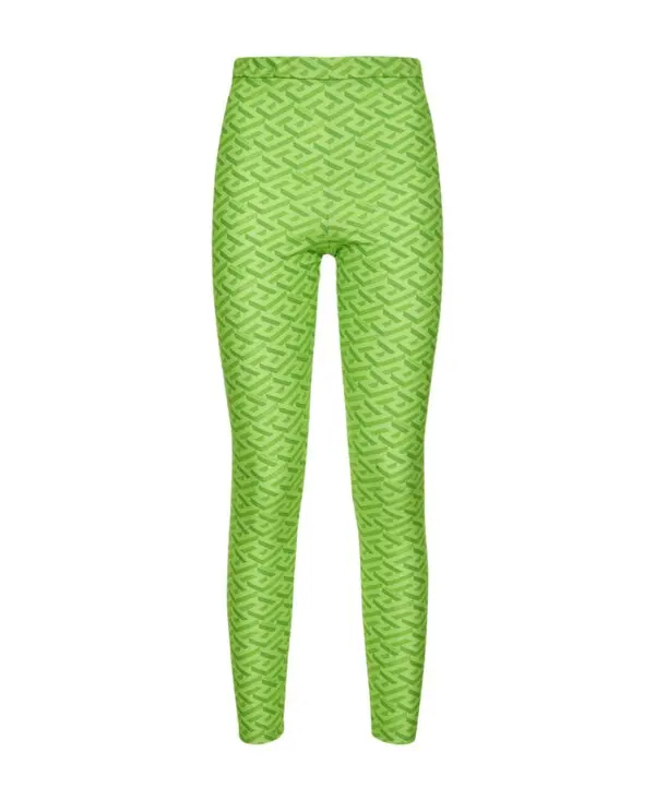 Versace Logo Leggings - Green