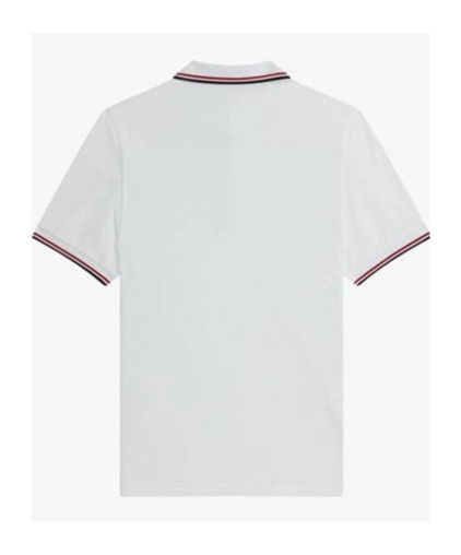 Fred Perry Short Sleeve Twin Tipped Polo Shirt - White