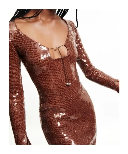 16Arlington Sequined Long-sleeved Dress