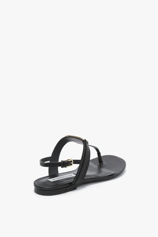 Victoria Beckham Flat Chain Sandal - Black