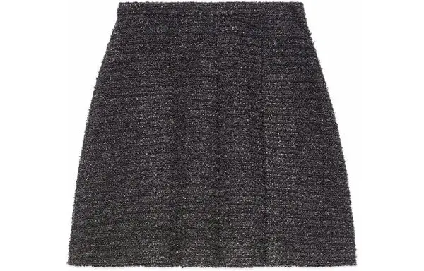 Gucci Melange Tweed Skirt