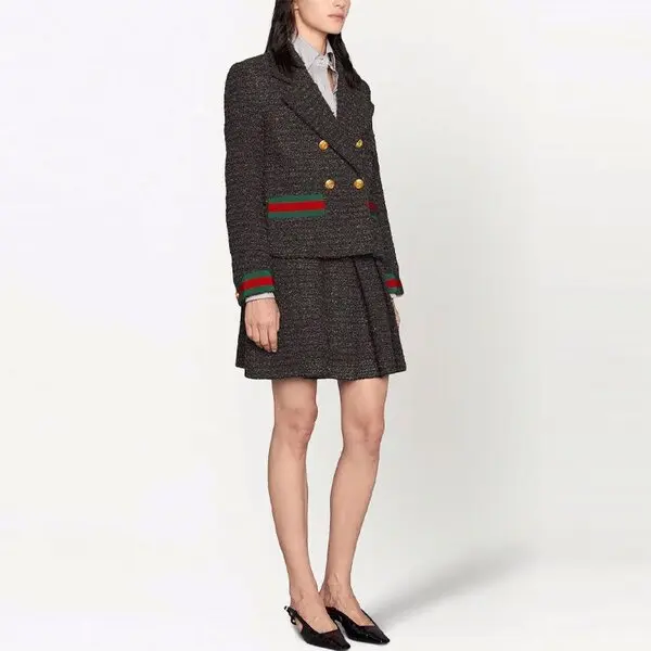 Gucci Melange Tweed Skirt