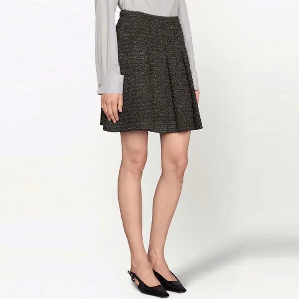 Gucci Melange Tweed Skirt
