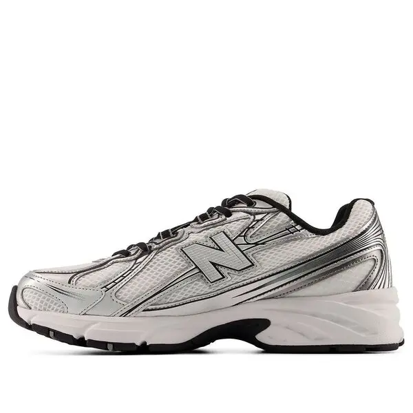 NEW BALANCE 740 Retro Sneakers - Raincloud Silver Metallic/white